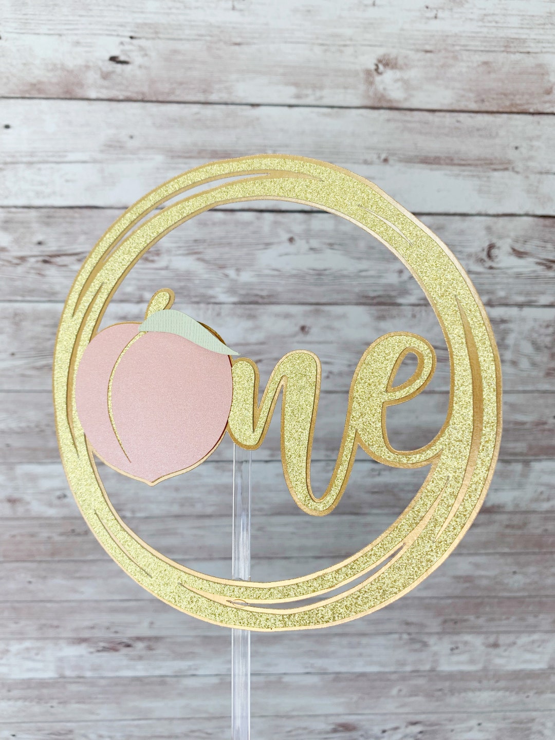 Peach Cake Topper, One Sweet Peach 1st Birthday Party Decorations ...