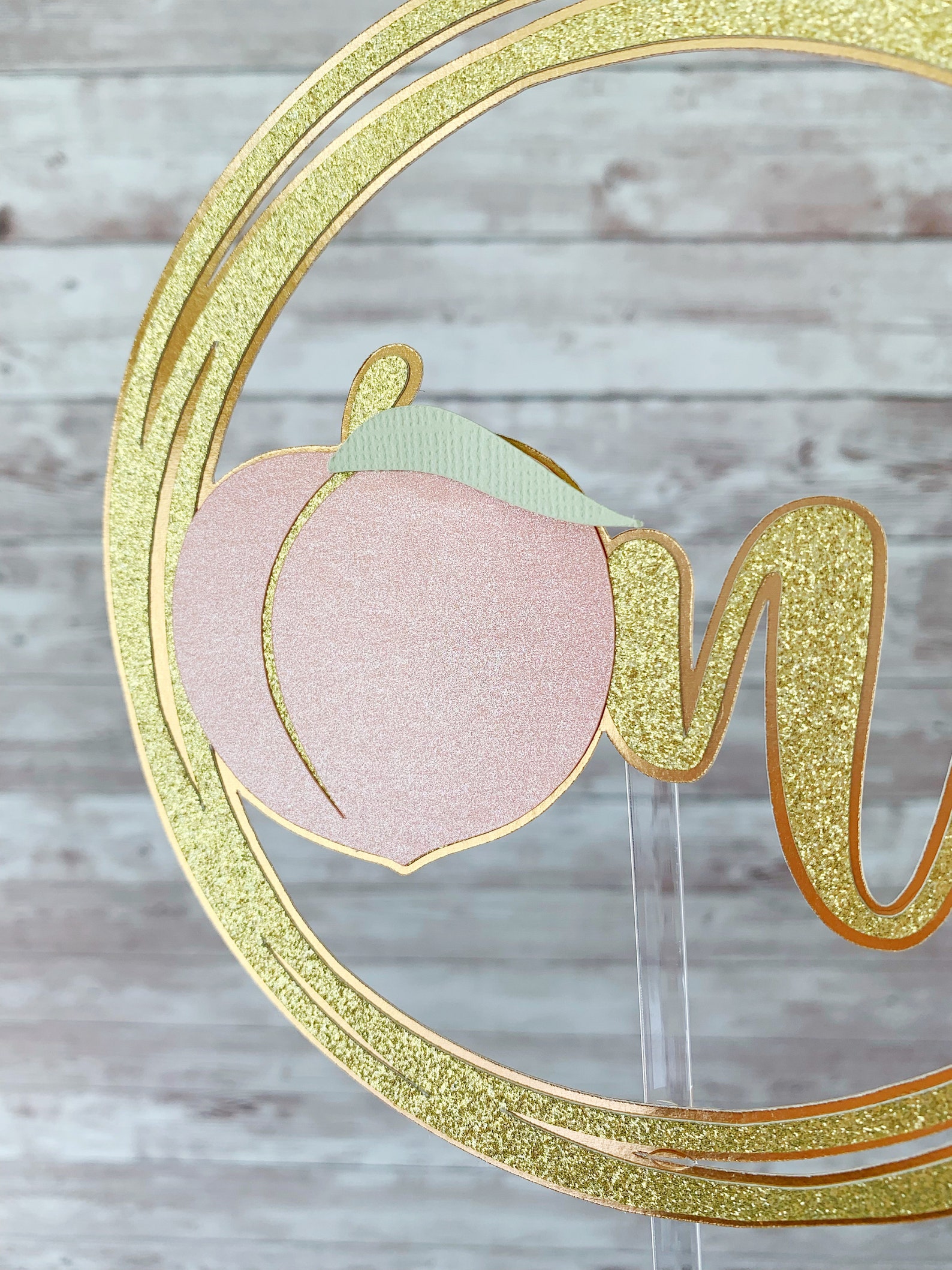 Peach Cake Topper, One Sweet Peach 1st Birthday Party Decorations ...