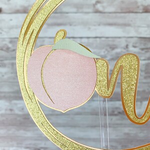 Peach Cake Topper, One Sweet Peach 1st Birthday Party Decorations ...
