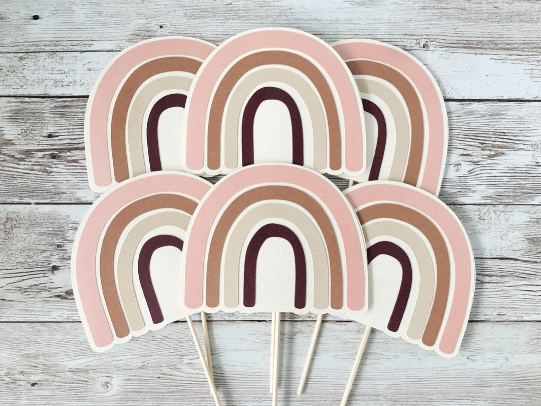 Boho Rainbow Centerpieces, Boho Rainbow 1st Birthday Party Decorations ...