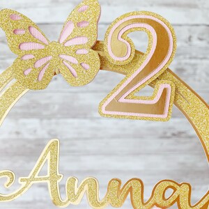 Personalized Butterfly Cake Topper, 1st Birthday Butterfly Cake Topper ...