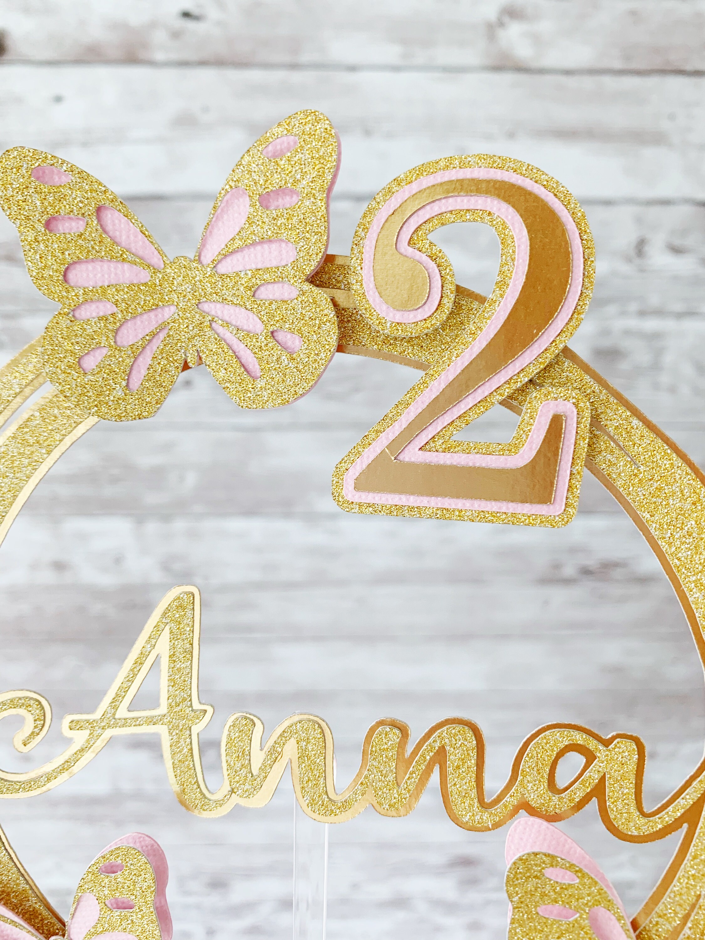 Personalized Butterfly Cake Topper, 1st Birthday Butterfly Cake Topper ...
