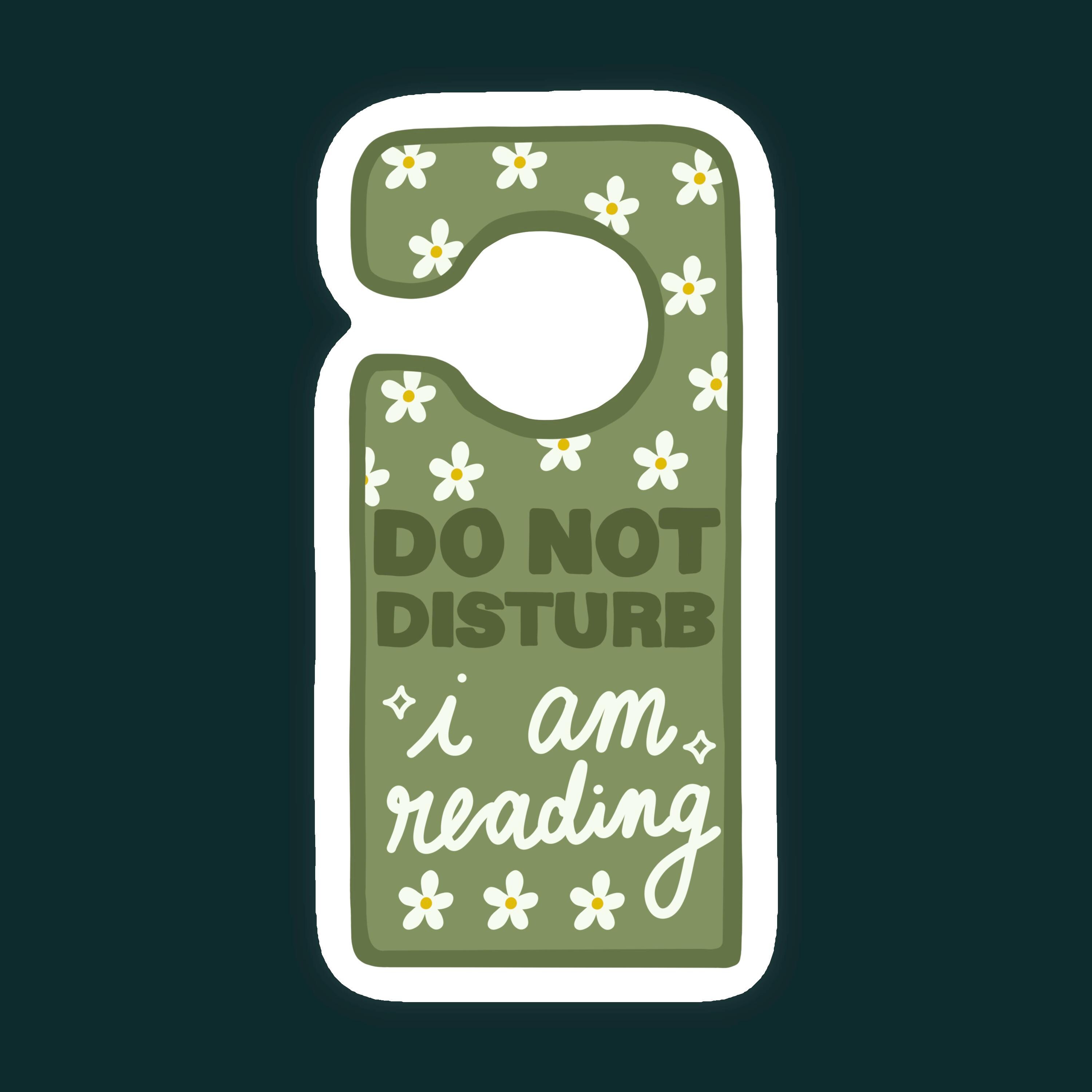Do Not Disturb - I Am Reading Doortag Sticker - Etsy