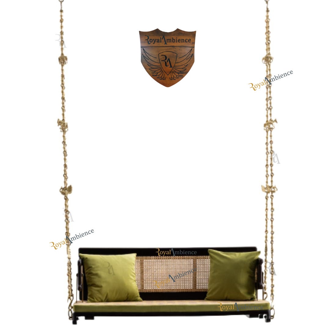 Reversible Wooden Swing ( Jhula CANE ) Onjle With Brass Chain - OVI - Etsy