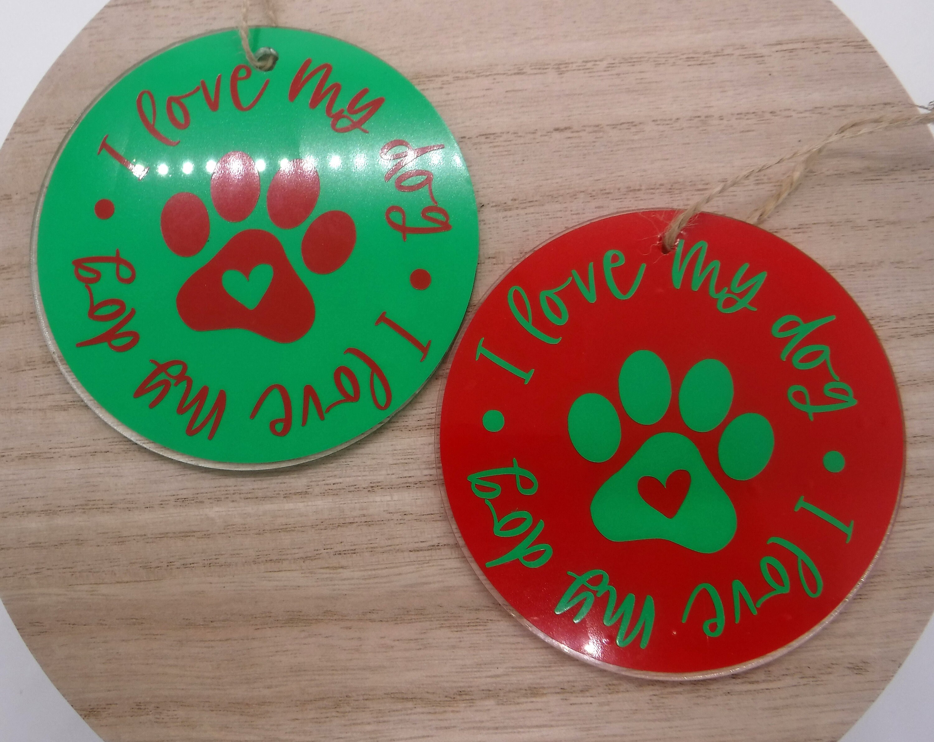 Ornament Acrylic W/ Vinyl Decals - Etsy