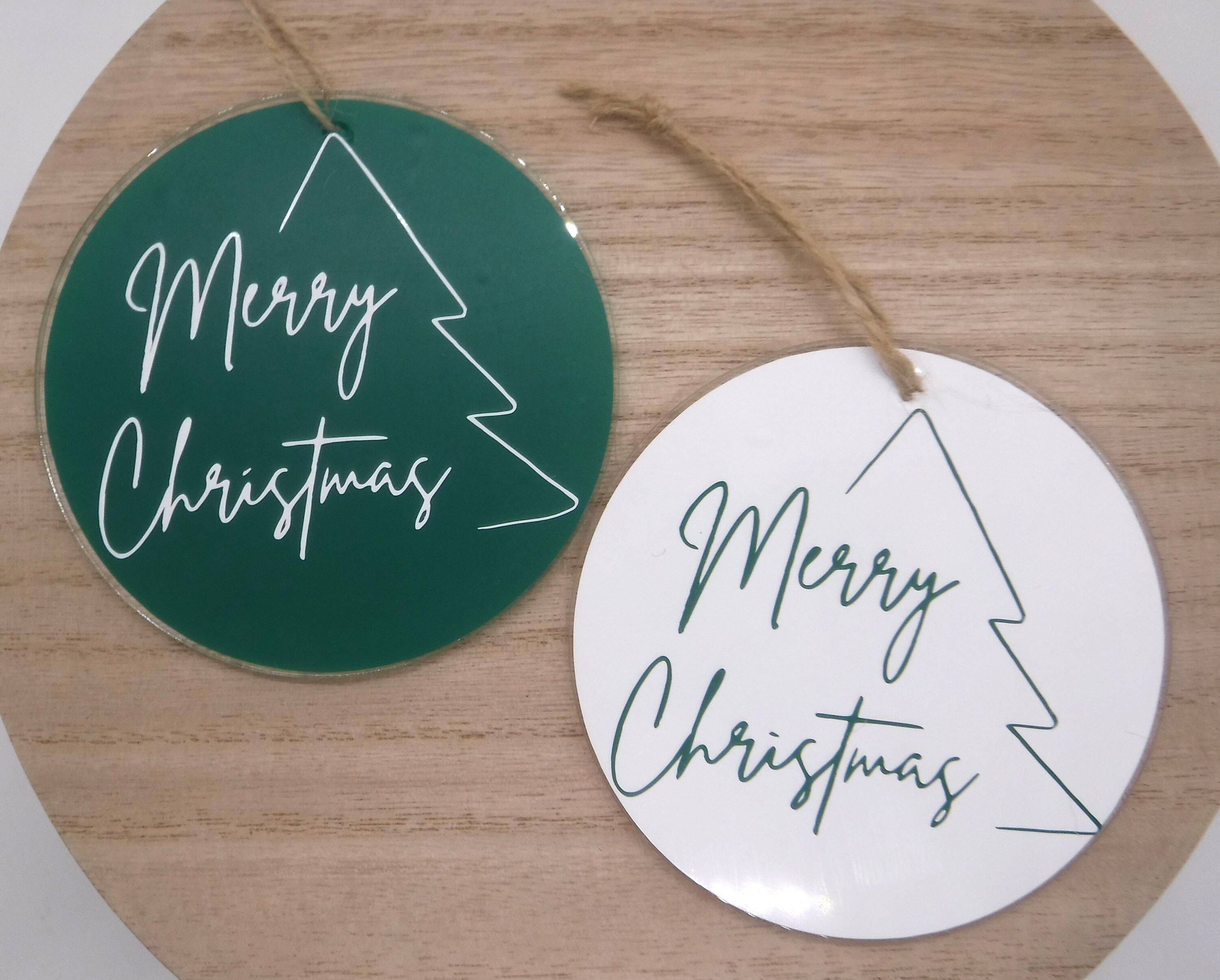 Ornament Acrylic W/ Vinyl Decals - Etsy