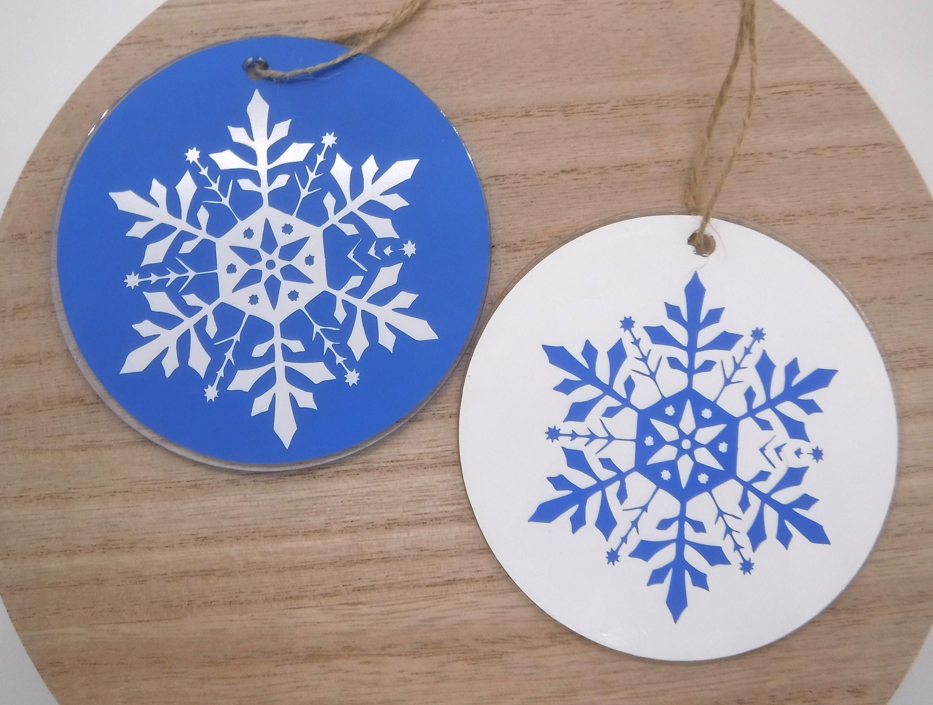 Ornament Acrylic W/ Vinyl Decals - Etsy