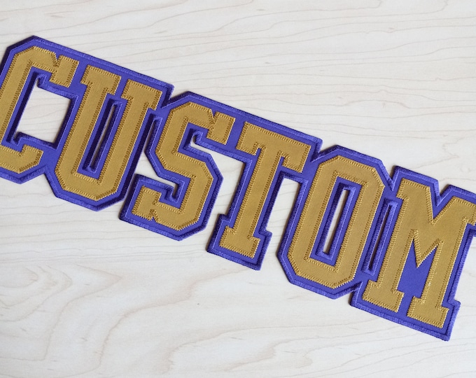 Varsity Font Letter 8 Inch Twill Patch With Embroidered Edge - Etsy