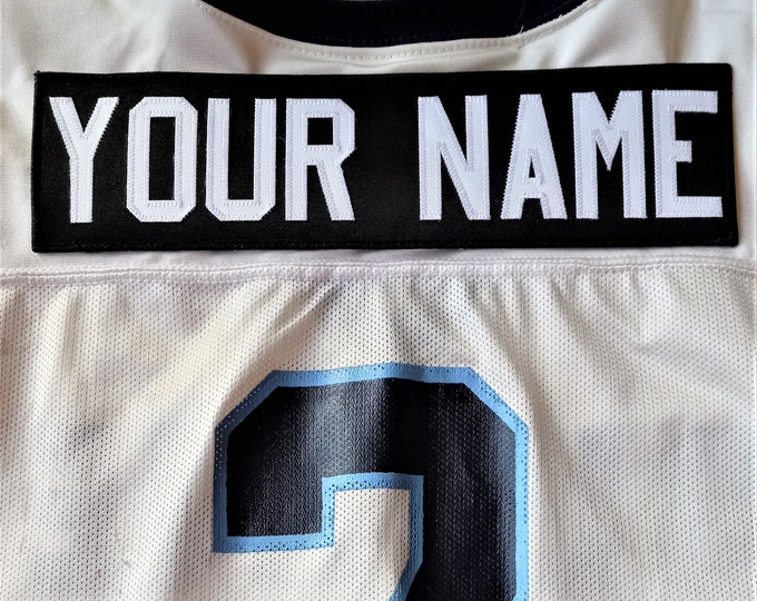 Custom Name Sew on Patch for the Back of A Sport Jersey, Personalized Embroidered Patch, Name ...
