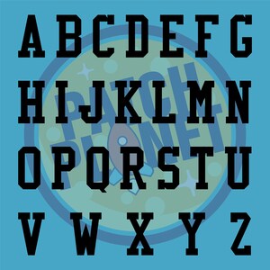 Varsity Font Letter 8 Inch Twill Patch With Embroidered Edge - Etsy