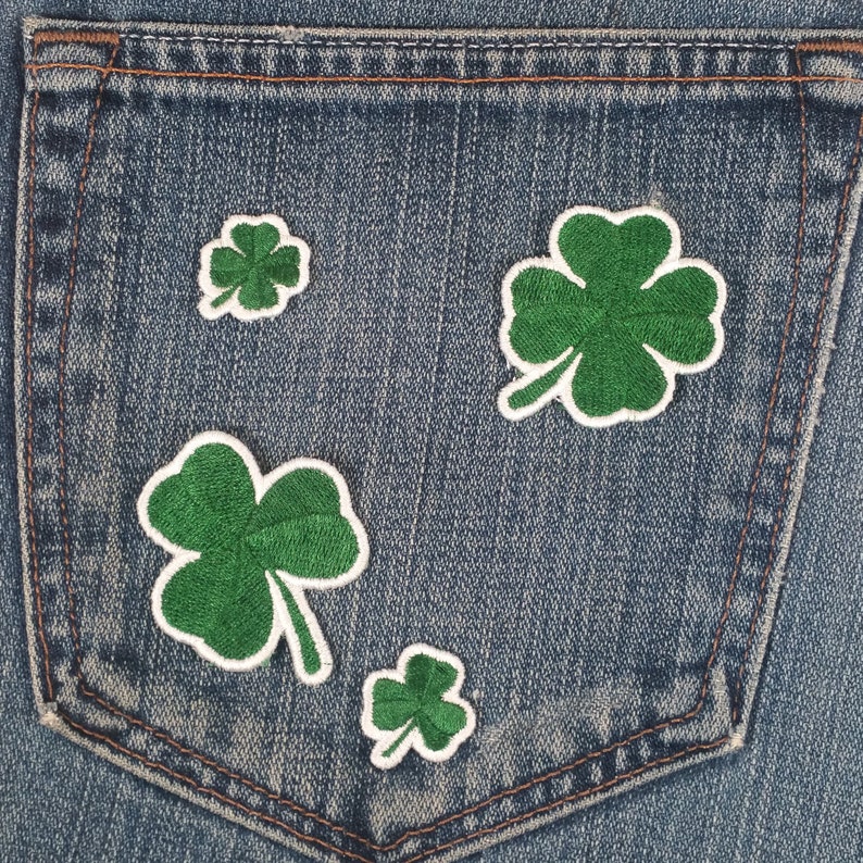 Iron on Embroidery Patch Clover St. Patrick's Day | Etsy