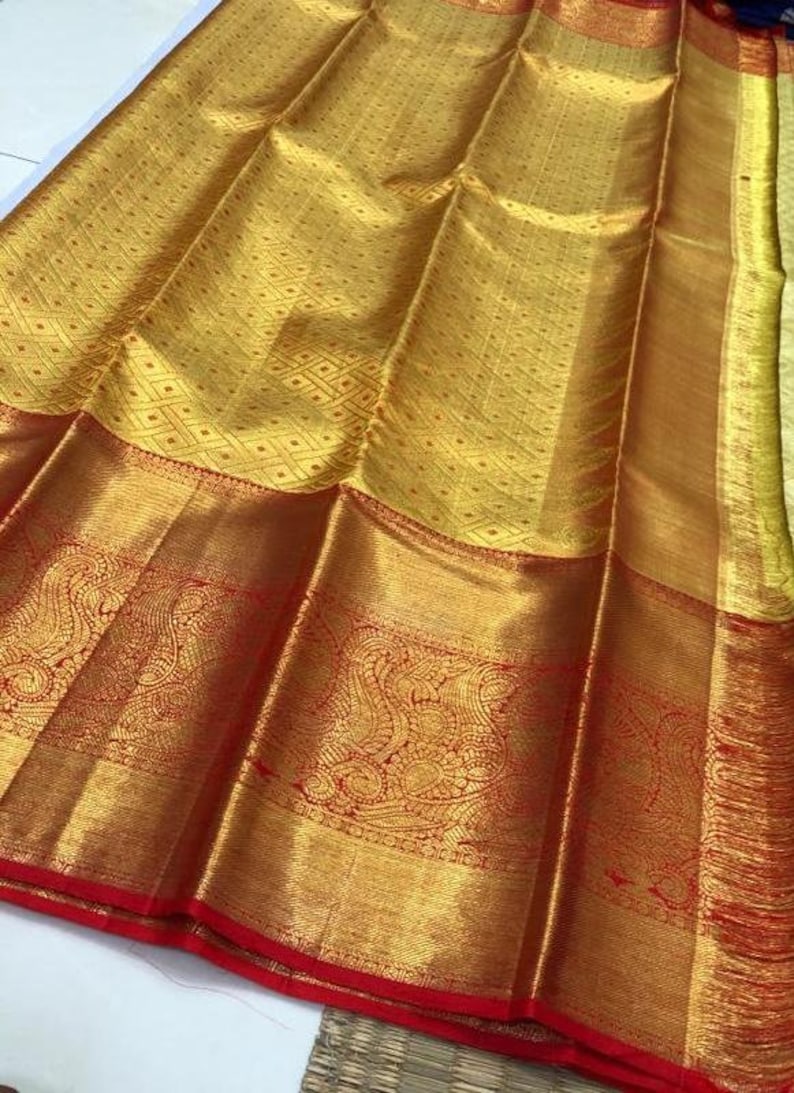Pure Kanchi Pattu Saree | Etsy