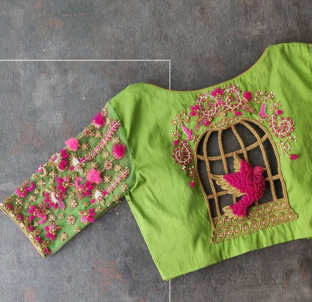 Designer Maggam Work Blouse - Etsy