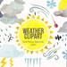 Watercolor Weather Clipart- Hand Painted Weather Clipart- Climate ...