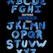 Blue Watercolor Alphabet Letters- Hand Painted Alphabet Clipart ...
