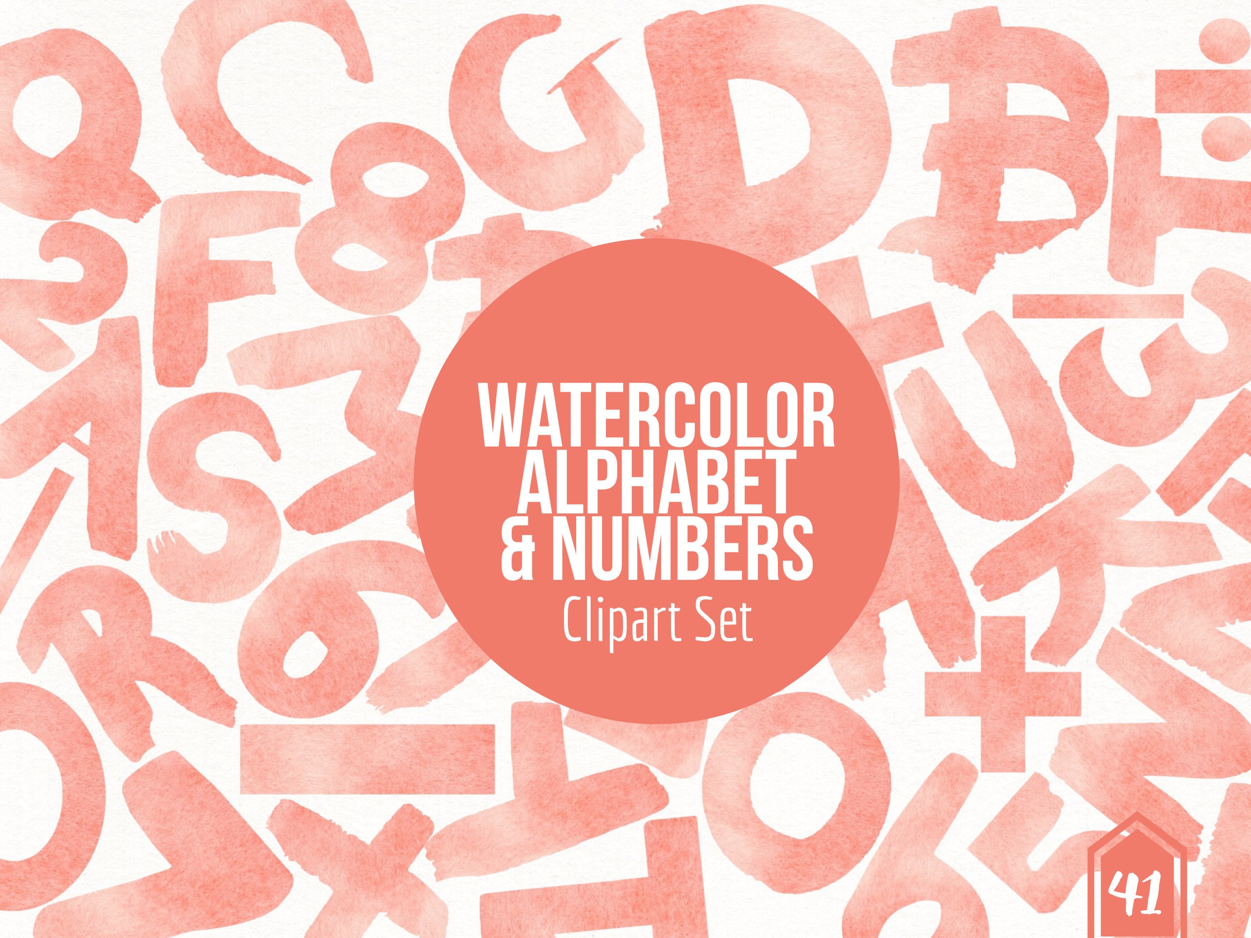 Watercolor Alphabet Clipart Watercolor Numbers Clipart Nursery Clipart ...