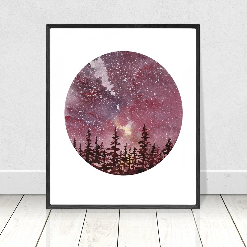 Night Sky Watercolor - Etsy