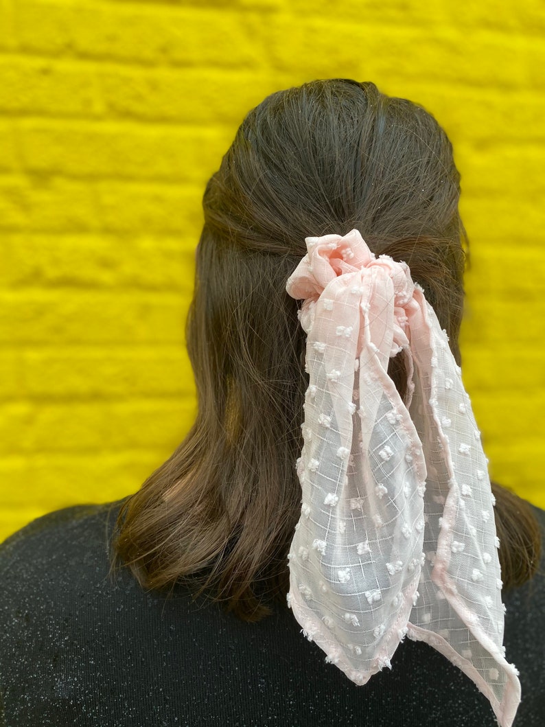 Light Pink Translucent Hair Scarf Hair Scarf Hair - Etsy