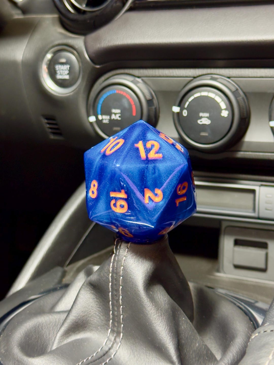 Custom Blue D20 Shift Knob – Unique Dungeons & Dragons Inspired Gear Knob for the Dnd Geek Car ...