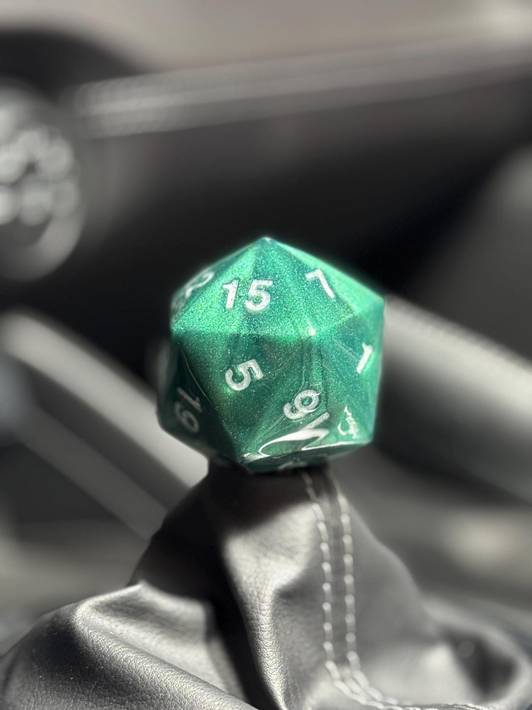 Custom Green D20 Shift Knob Unique Dungeons & Dragons Inspired Gear Knob for the Dnd Geek Car ...