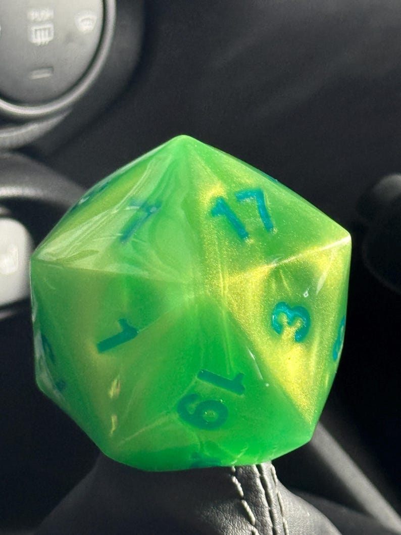 Custom Green D20 Shift Knob – Unique Dungeons & Dragons Inspired Gear ...