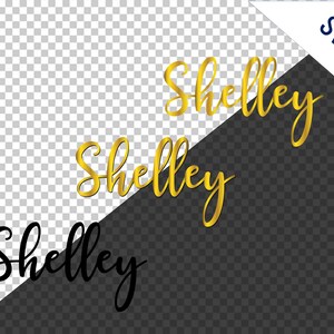 Shelley Svg, Name SVG, Name Clipart Svg, Gold Name Svg, Girl Name Tag ...