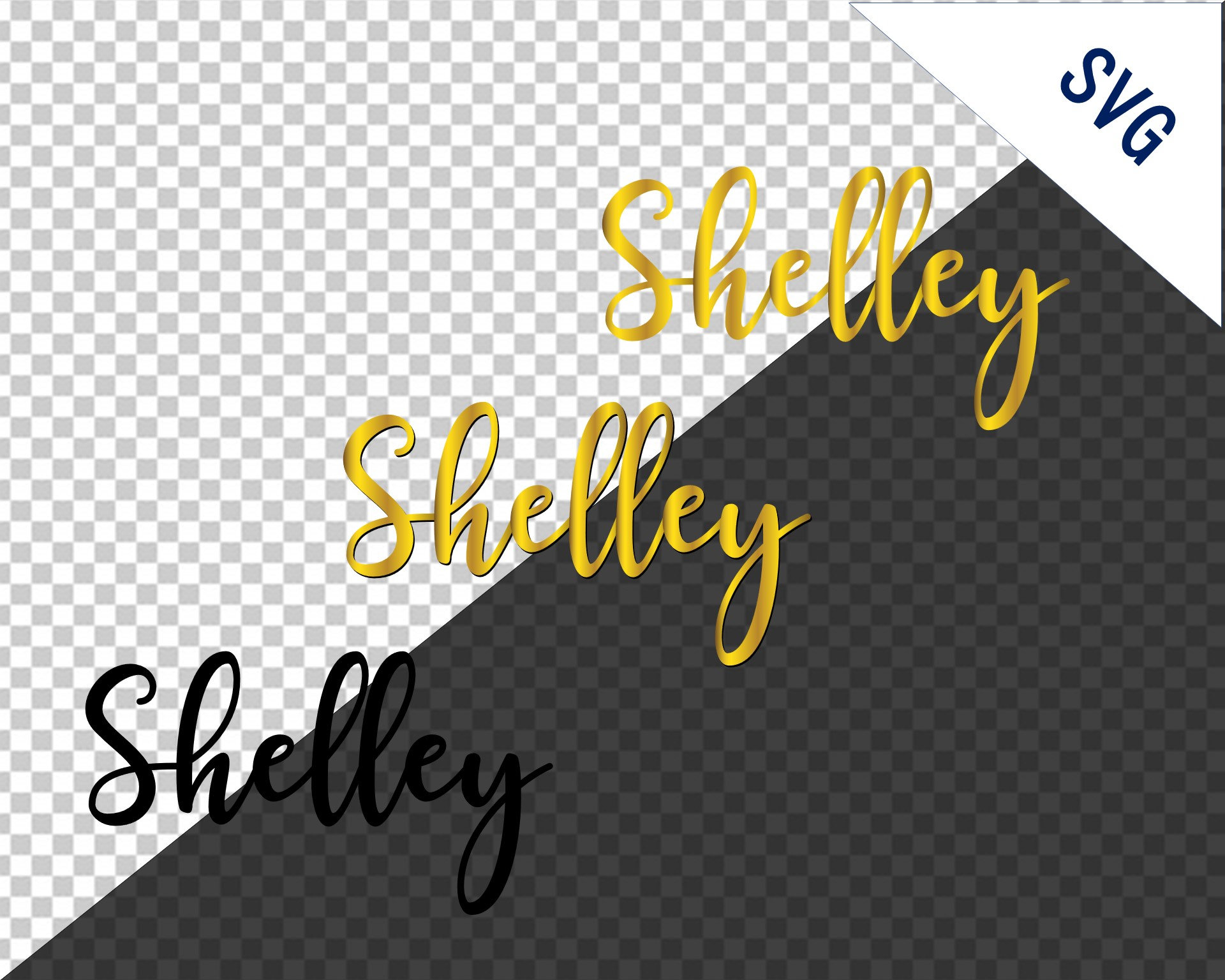 Shelley Svg, Name SVG, Name Clipart Svg, Gold Name Svg, Girl Name Tag ...