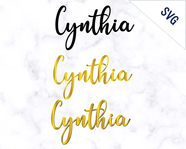 Cynthia Svg Name SVG Name Clipart Svg Gold Name Svg Girl - Etsy Ireland