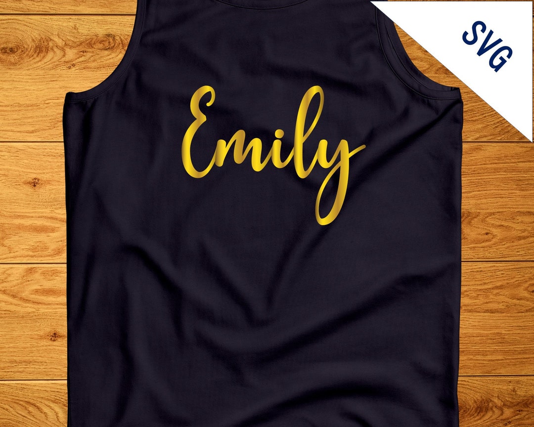 Emily Svg, Name SVG, Name Clipart Svg, Gold Name Svg, Girl Name Tag Svg ...