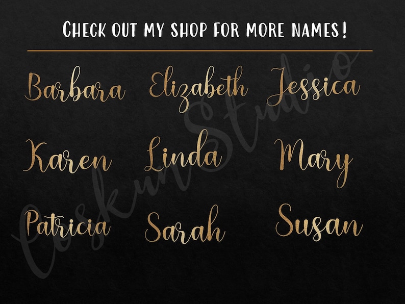 Jennifer Name SVG PNG Custom Name Clipart Svg Png Image Gold - Etsy