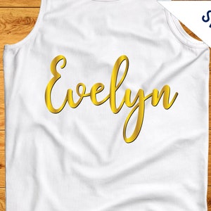 Evelyn Svg, Name SVG, Name Clipart Svg, Gold Name Svg, Girl Name Tag ...