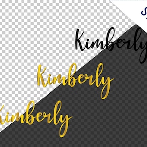 Kimberly Svg, Name SVG, Name Clipart Svg, Gold Name Svg, Girl Name Tag ...