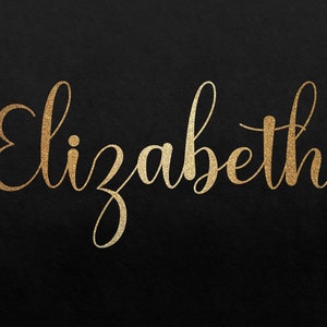Elizabeth Name SVG PNG Custom Name Clipart Svg Png Image Gold Name Girl ...