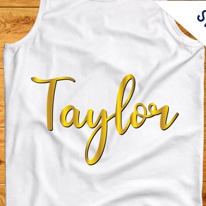 Taylor Svg, Name SVG, Name Clipart Svg, Gold Name Svg, Mädchen Name Tag ...