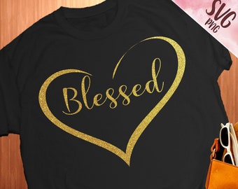 Blessed Heart Svg - Etsy