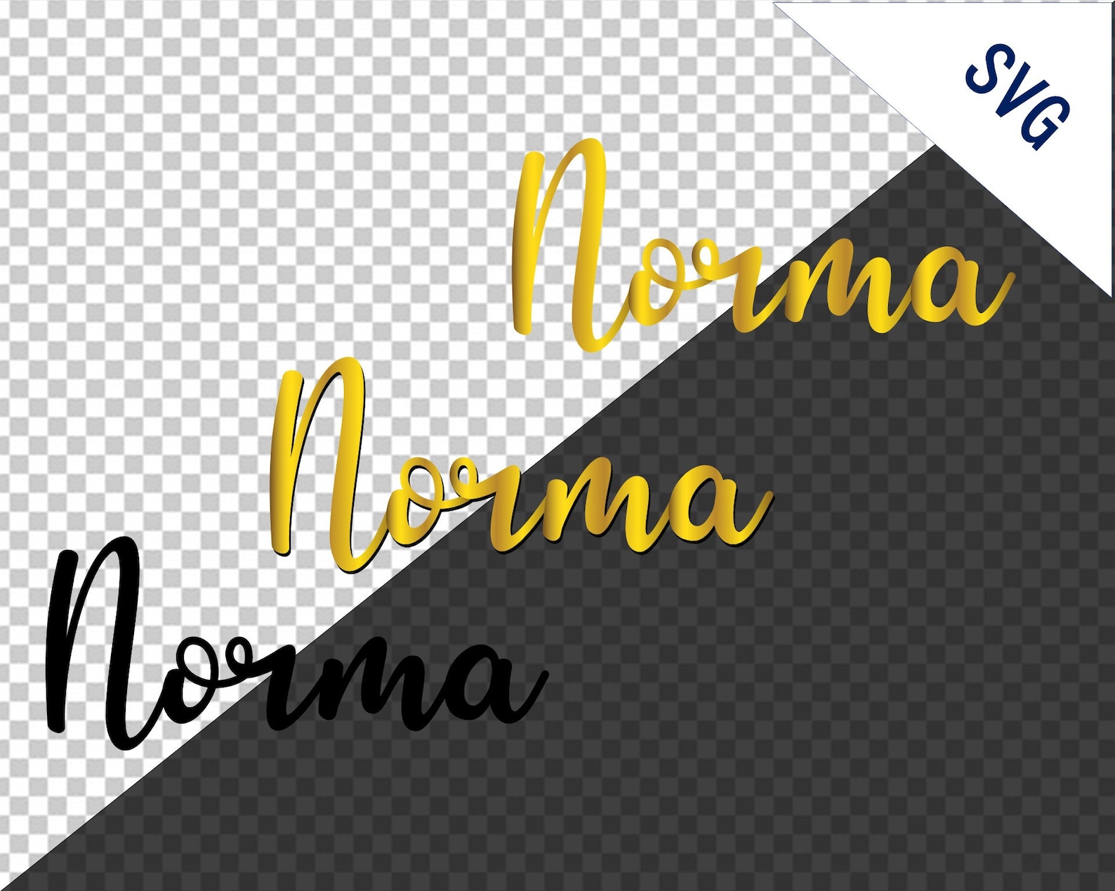 Norma Svg Name SVG Name Clipart Svg Gold Name Svg Girl | Etsy