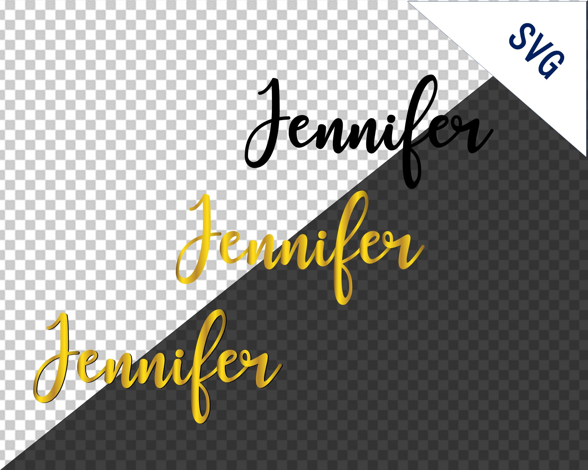 Jennifer Svg Name SVG Name Clipart Svg Gold Name Svg Girl | Etsy UK