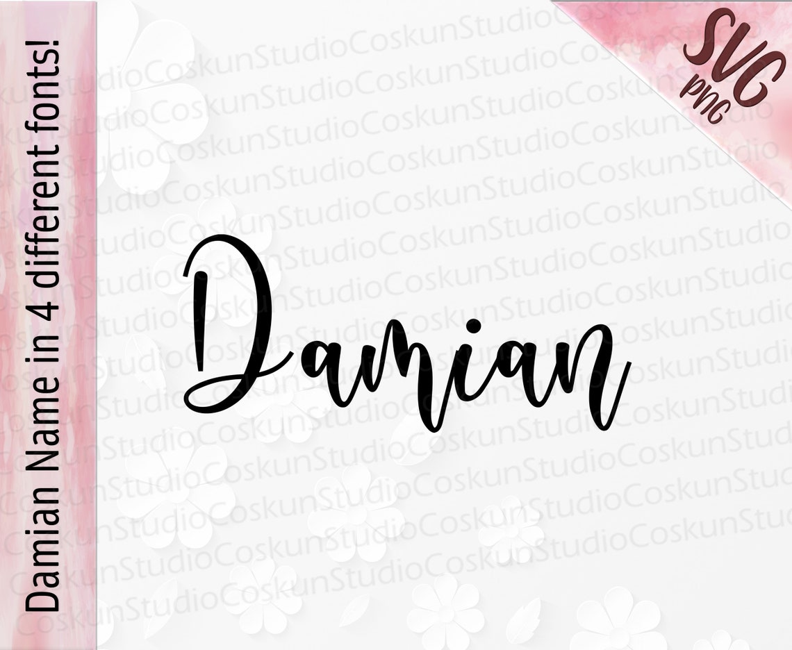 Damian Custom name SVG Damian Name svg PNG Design for shirt | Etsy