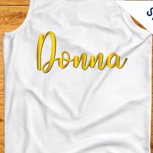 Donna svg, Nom SVG, Nom Clipart svg, Nom d’or svg, Girl Name Tag svg ...