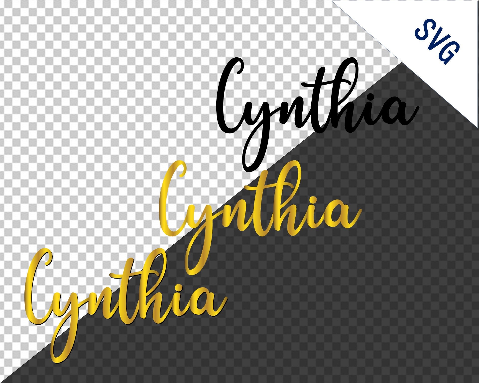 Cynthia Svg Name SVG Name Clipart Svg Gold Name Svg Girl - Etsy Israel