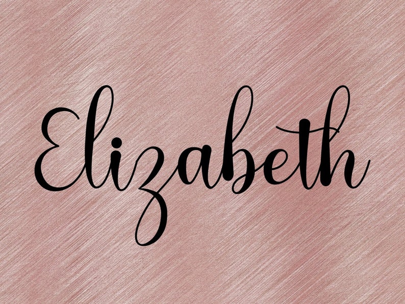 Elizabeth Name SVG PNG Custom Name Clipart Svg Png Image Gold Name Girl ...