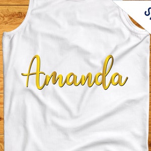 Amanda Svg, Name SVG, Name Clipart Svg, Gold Name Svg, Girl Name Tag ...