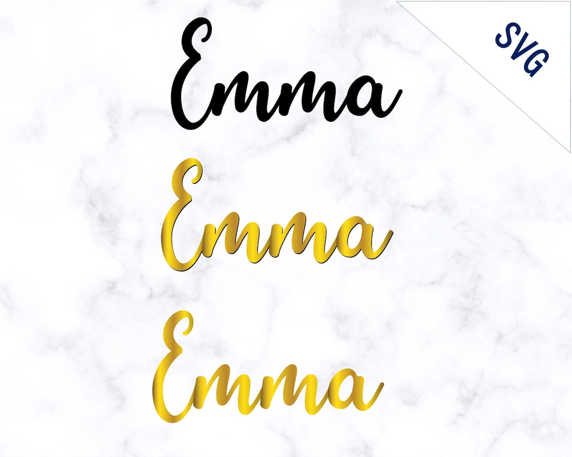 Emma Svg Name SVG Name Clipart Svg Gold Name Svg Girl Name - Etsy UK