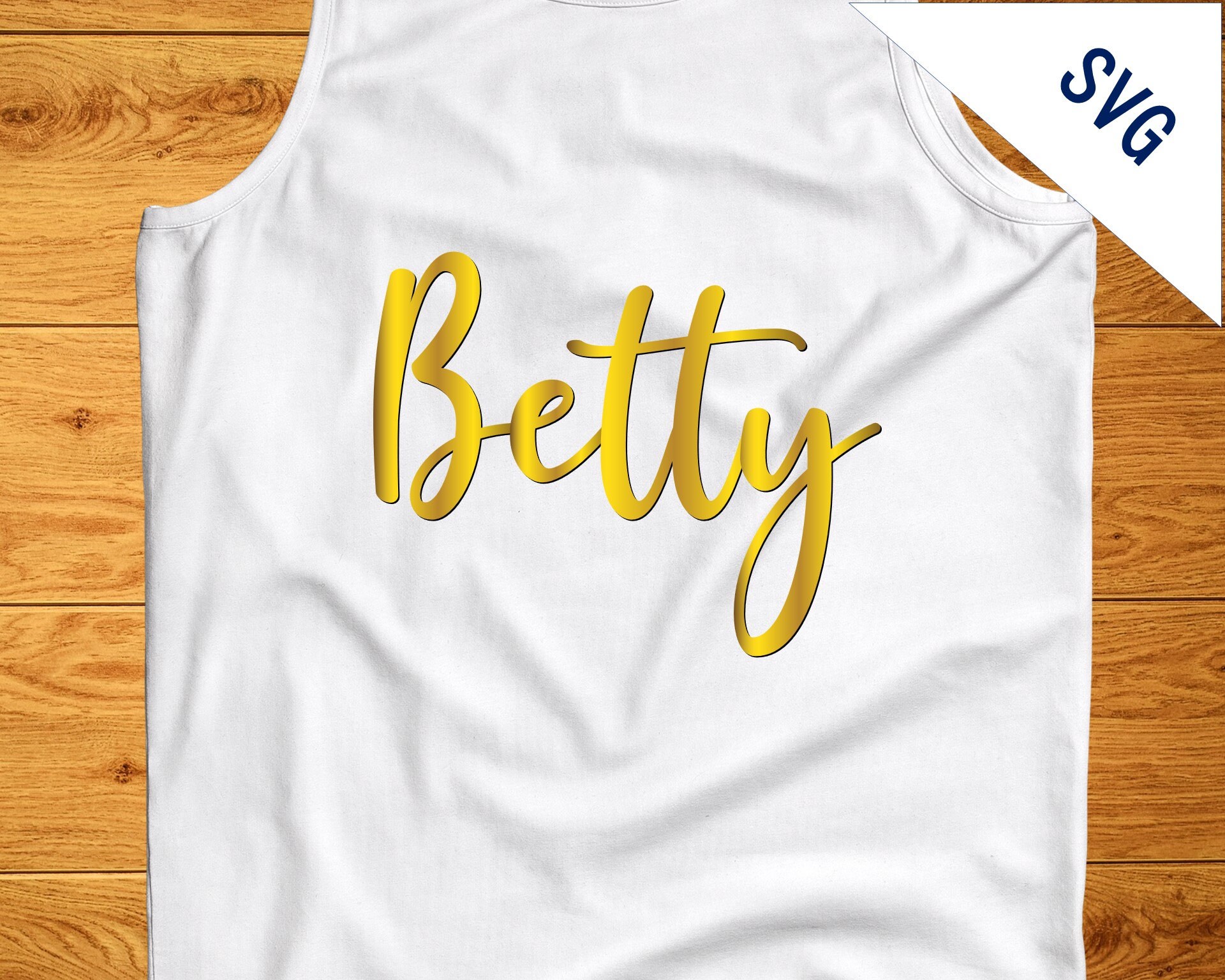 Betty Svg, Name SVG, Name Clipart Svg, Gold Name Svg, Girl Name Tag Svg ...
