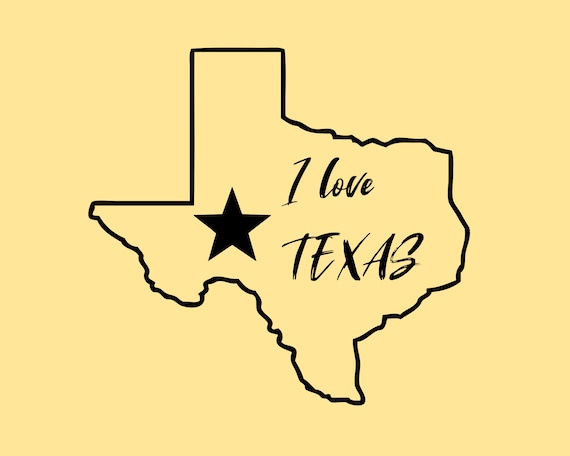 Texas State Clip Art With Lights