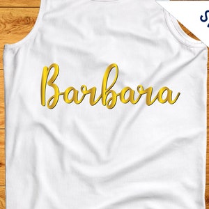Barbara Svg, Name SVG, Name Clipart Svg, Gold Name Svg, Girl Name Tag ...