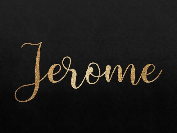 Jerome Name SVG PNG Custom Name Clipart Svg Png Image Gold - Etsy