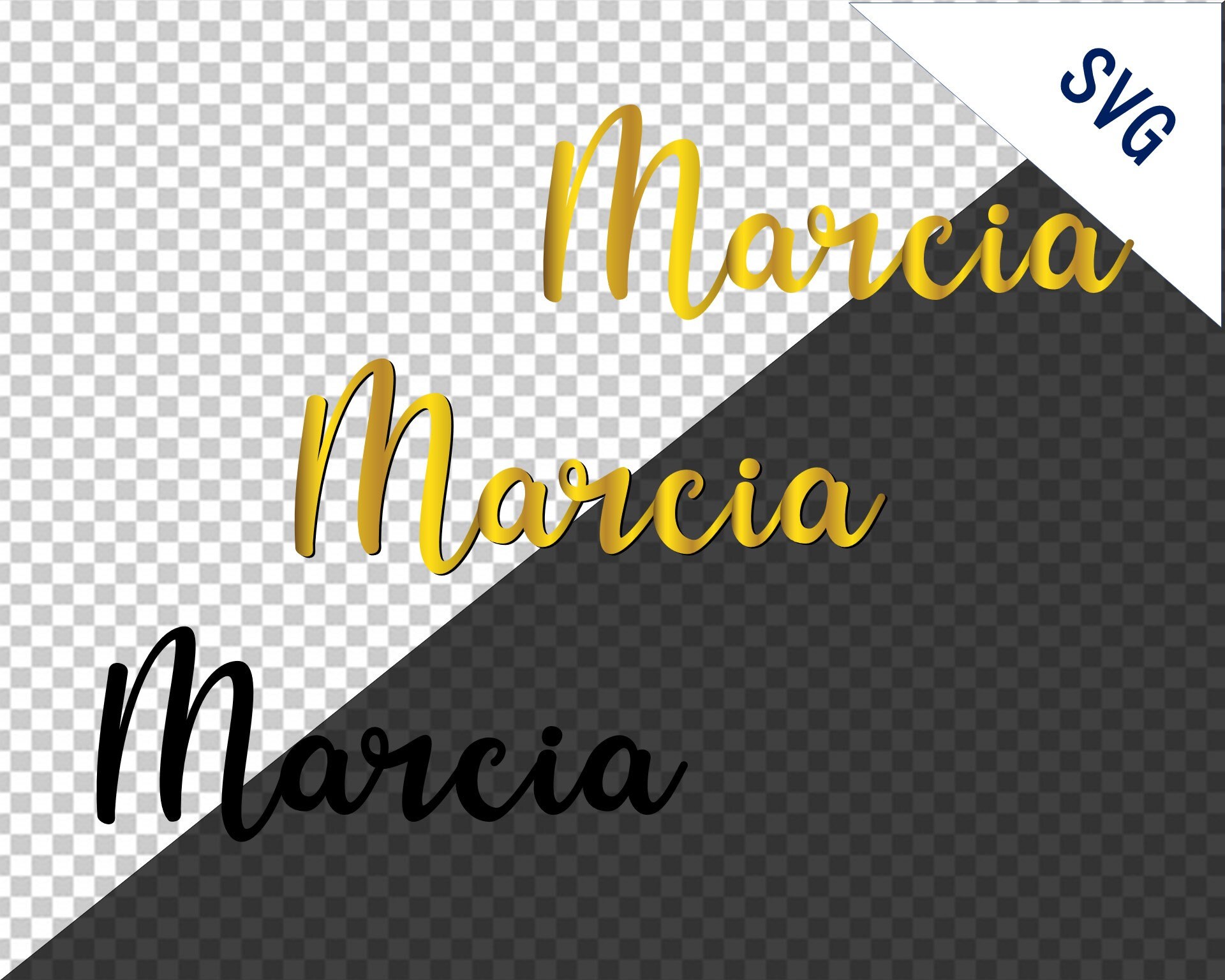 Marcia Svg Name SVG Name Clipart Svg Gold Name Svg Girl - Etsy Israel