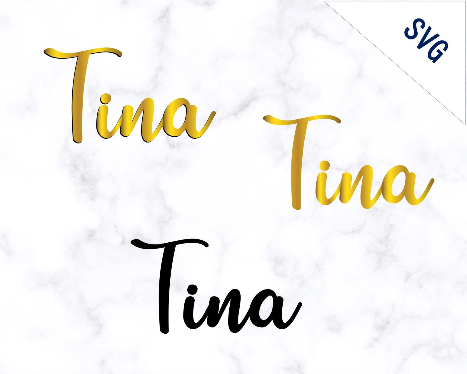 Tina Svg Name SVG Name Clipart Svg Gold Name Svg Mädchen | Etsy