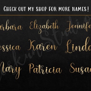 Sarah Name SVG PNG Custom Name Clipart Svg Png Image Gold Name Girl ...